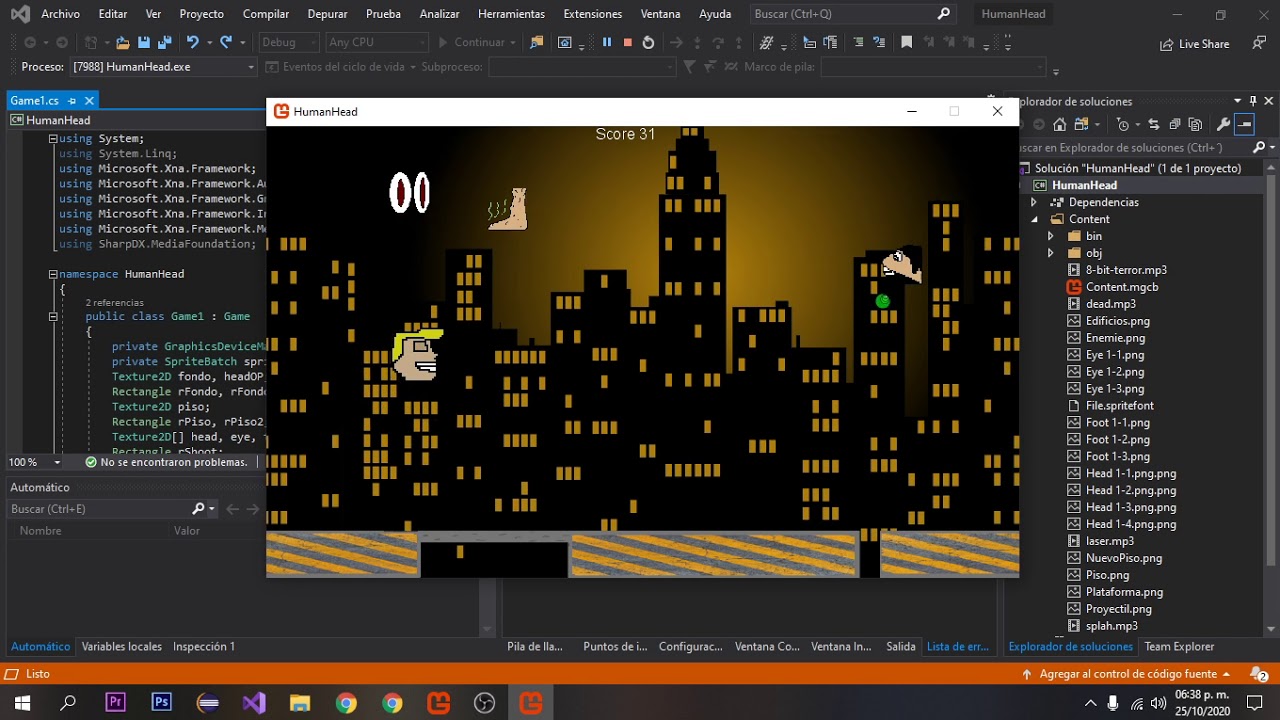 Juego con Visual Studio + Monogame 2D | Entregable 2 | Gabriel Téllez ...