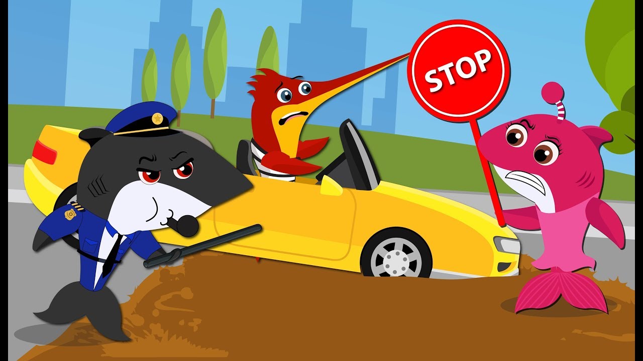 Baby Shark Lost His Car vs Robber Funny Story New Episodes! Baby Shark ...