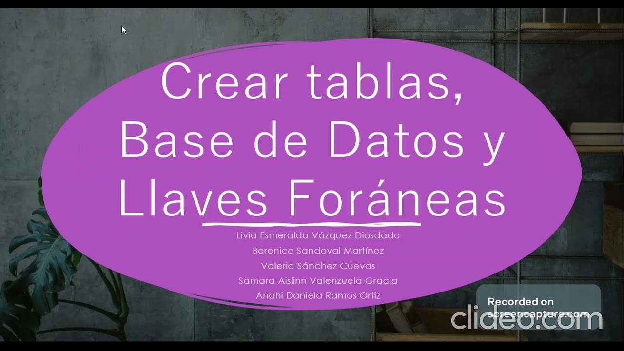 Creación de Tablas , Base de datos Y Llaves Foráneas - YouTube