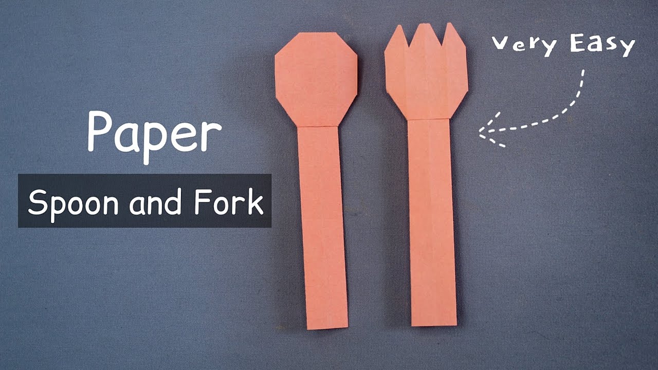 HOW TO MAKE A PAPER SPOON AND FORK | VERY EASY PAPER SPOON AND FORK ...