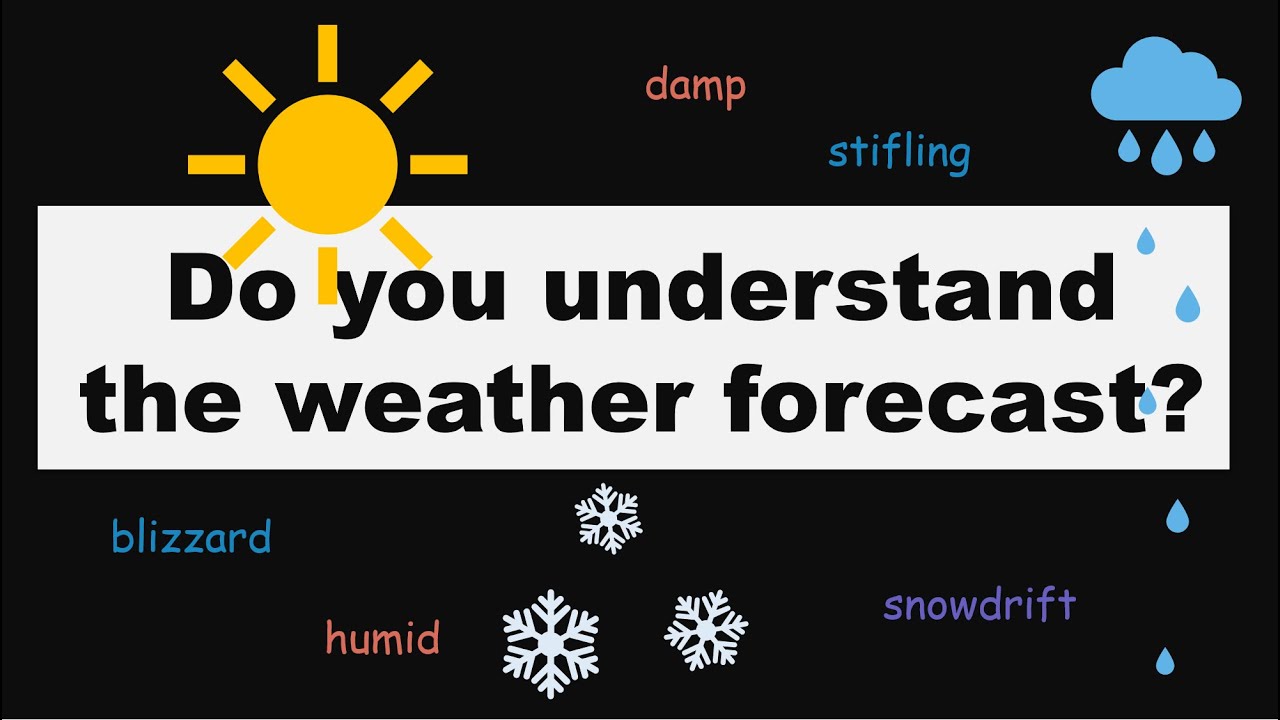 Do you understand the weather forecast? New words about weather ...