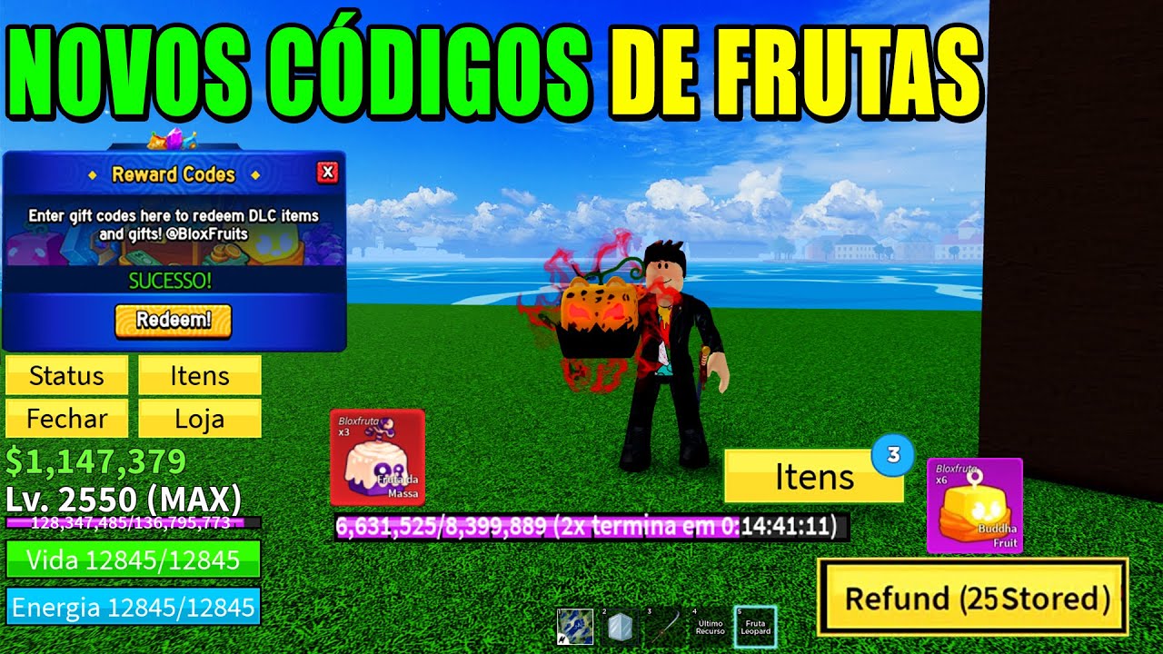 NOVOS CÓDIGOS + CODE FRUTA + 28 CÓDIGOS DE EXP BELI E RESET DO BLOX ...