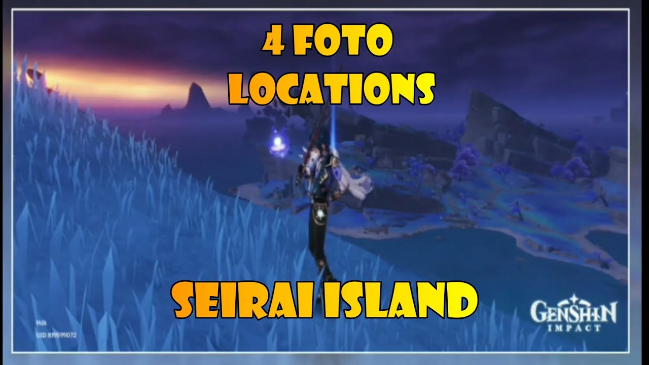 Foto locations seirai island genshin impact - YouTube