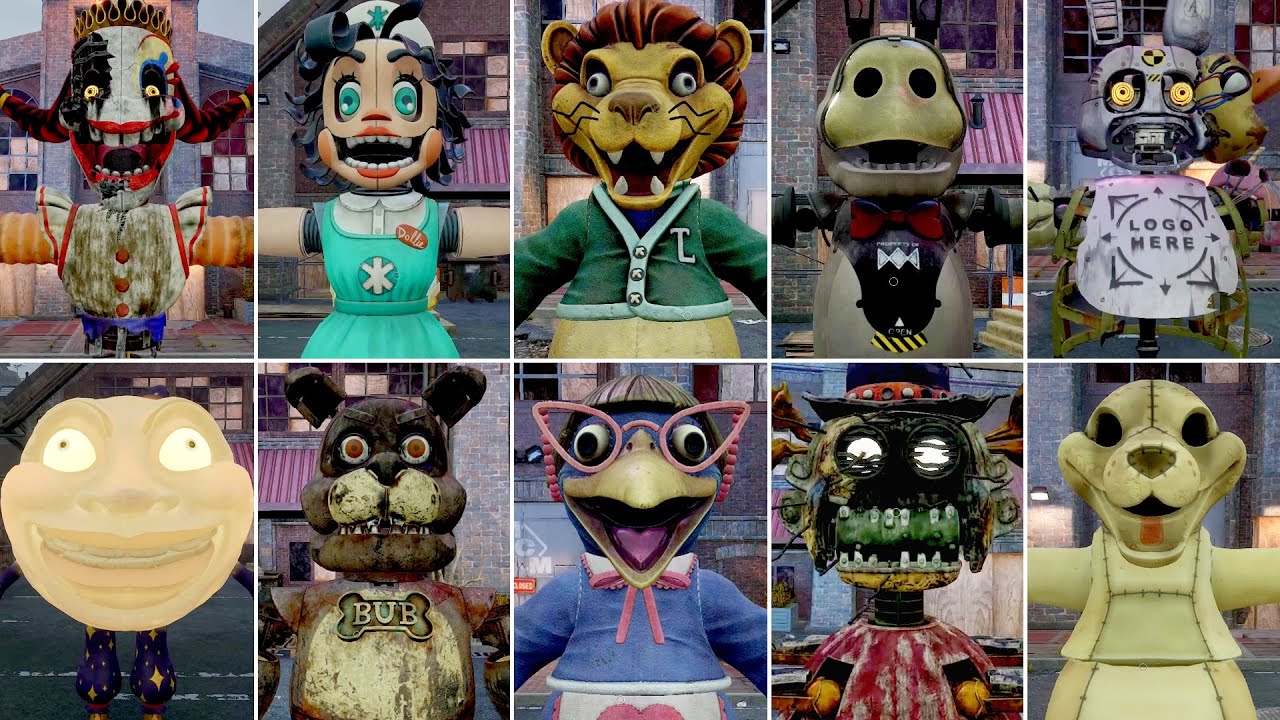 FNAF: Secret of the Mimic - All Animatronics - YouTube