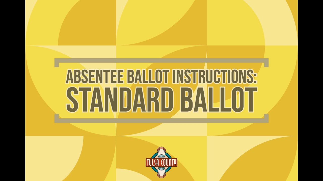 Absentee Ballot Instructions: Standard Affidavit (Yellow) - YouTube