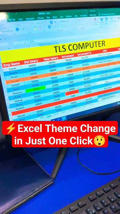 Excel Theme Change in Just One Click #viral #excel #exceltips #computer - YouTube