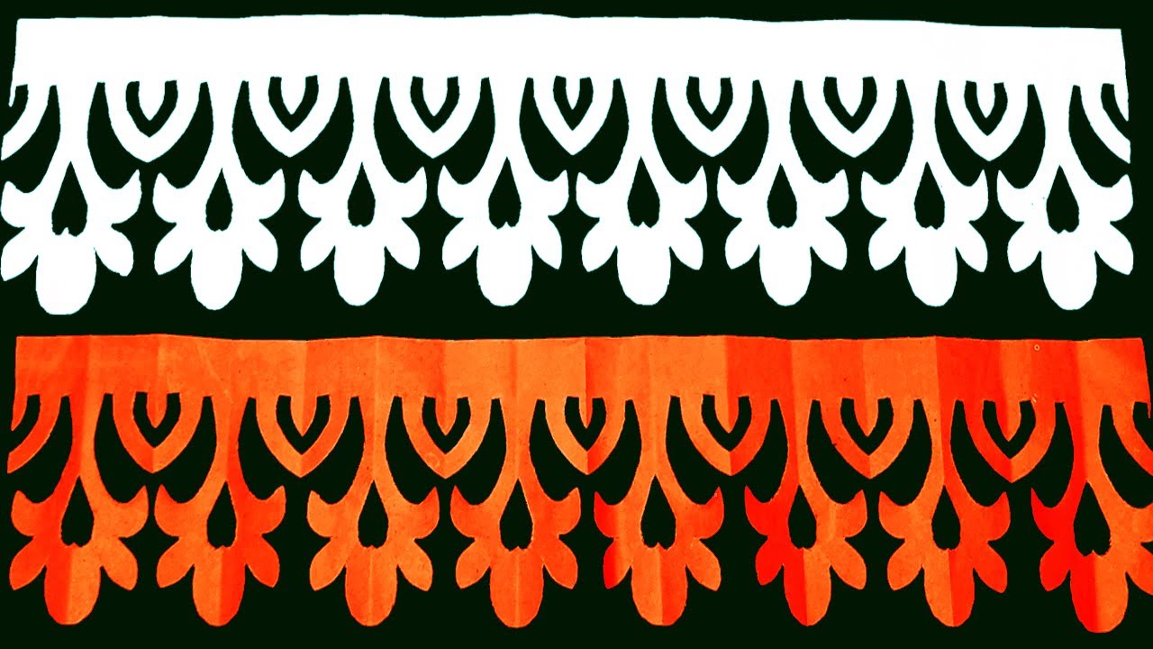Paper border for wall decoration | How to make paper border design step ...