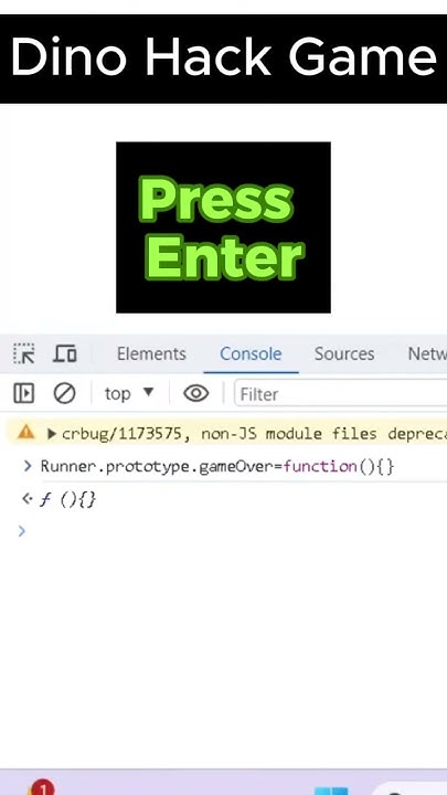 Chrome Dino Game Hack👻💀#shorts #tricks #chrome #google #games #hacker #window - YouTube