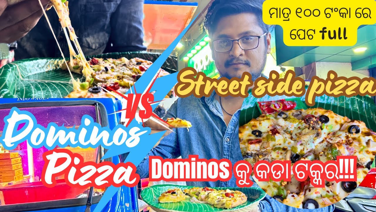 Dominos pizza vs pizza hut vs street side pizza| crispy crust cheese pizza | kulhad pizza ku ...