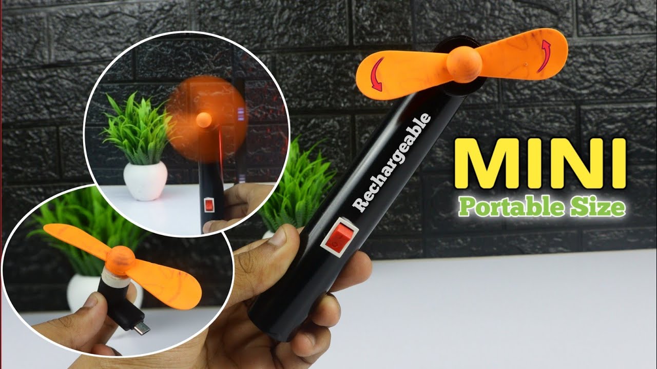 How To Make Mini Rechargeable Fan || At Home || Easy To Make || - YouTube