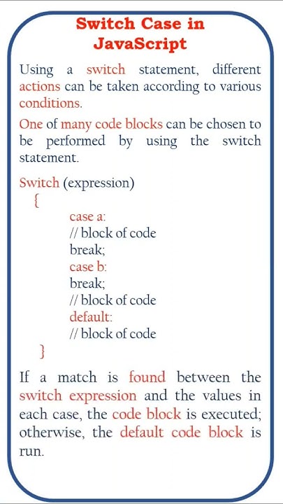 Switch Statement In Javascript Ensolutions5210 Coding Javascriptcore Java Jscript Youtube
