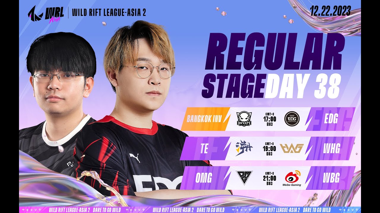 [EN] INV vs EDG | TE vs WHG | OMG vs WBG - REGULAR STAGE DAY 38 WRL-A2 (BO3) - YouTube