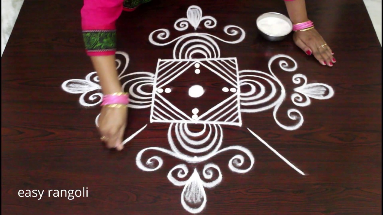 cute beginners padi rangoli kolam || easy margazhi kolam || simple ...