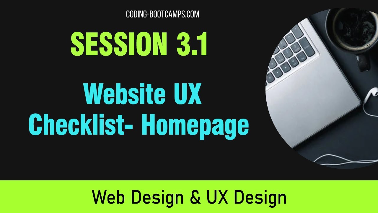 UX Design: Session 3.1 - Website User Experience Checklist | Homepage ...