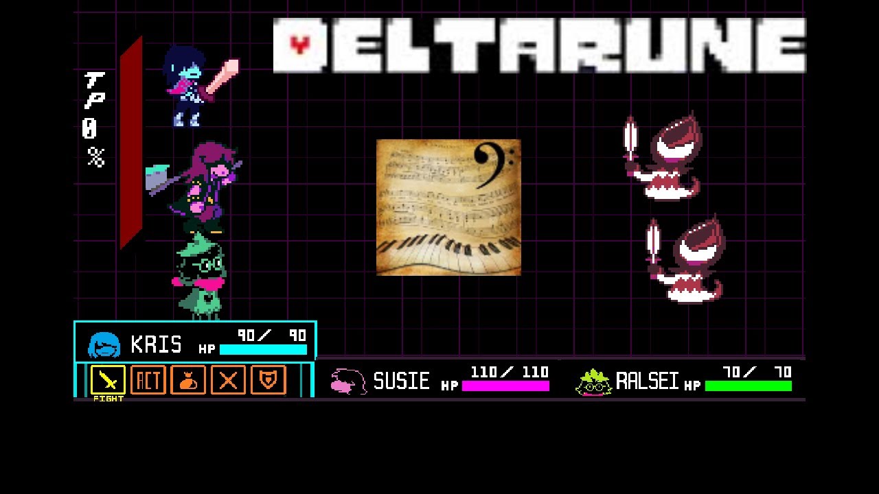 Deltarune - Battle Theme - Piano Sheet Music (4 hands) - YouTube
