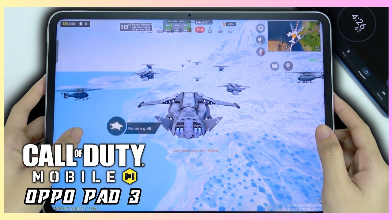 Oppo Pad 3 Call of Duty Mobile Gaming test CODM | Dimensity 8350, 144Hz ...