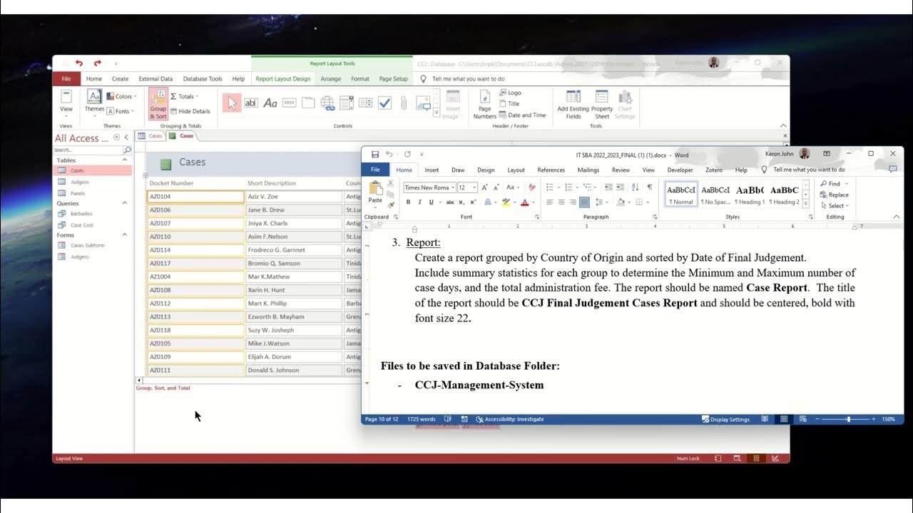 Creating a Report, Grouping and Sorting - YouTube