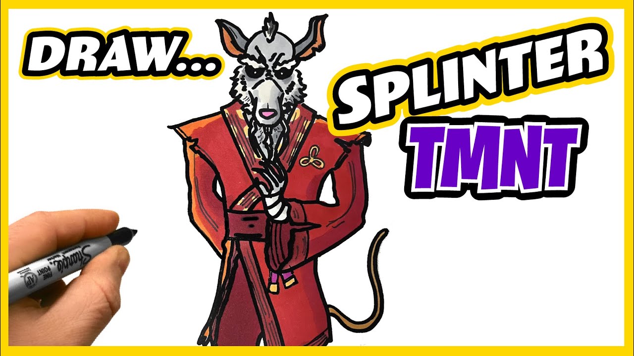 How To Draw Splinter | TMNT | Step by Step Drawing Tutorial #drawing # ...
