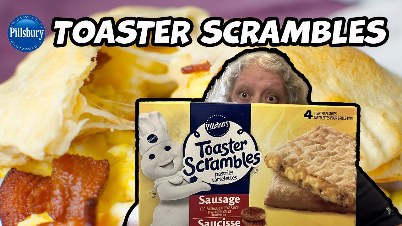 Trying Pillsbury Toaster Scrambles Egg Sausage And Cheese!! - YouTube