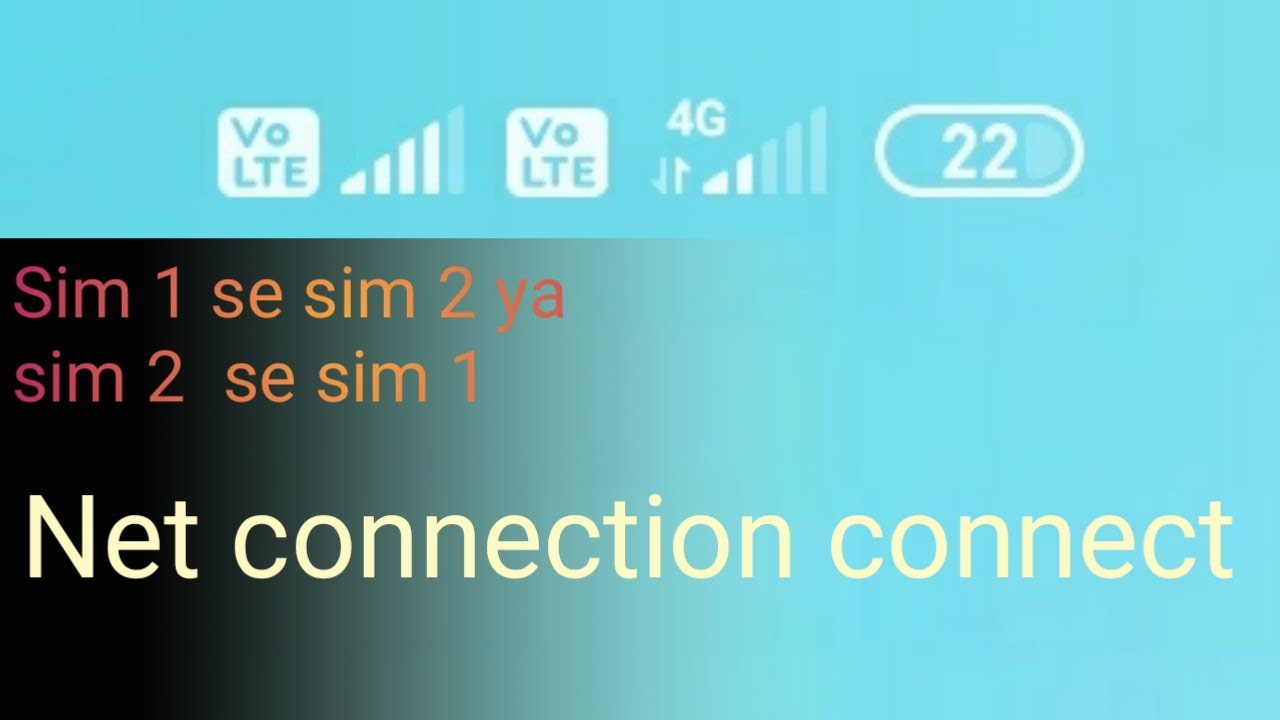 How To Change Internet Data Connection Sim 1to Sim 2 Data Connection ...