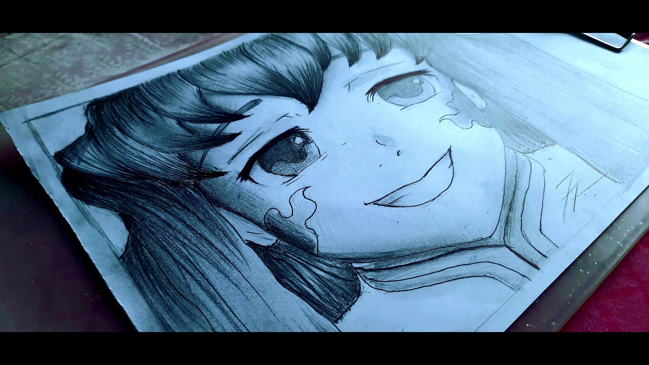 Muichiro weird smile drawing|Easy and simple demon slayer drawing - YouTube