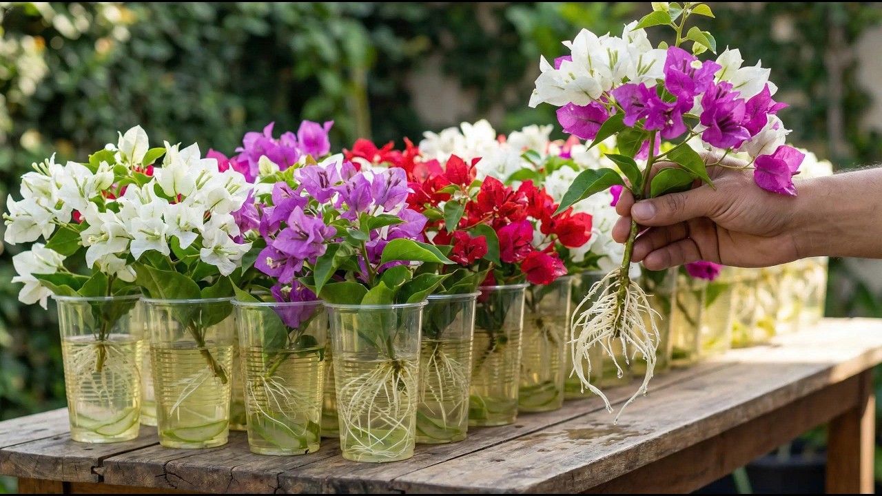 Just aloe vera! Bougainvillea cuttings unexpectedly take root and bloom ...