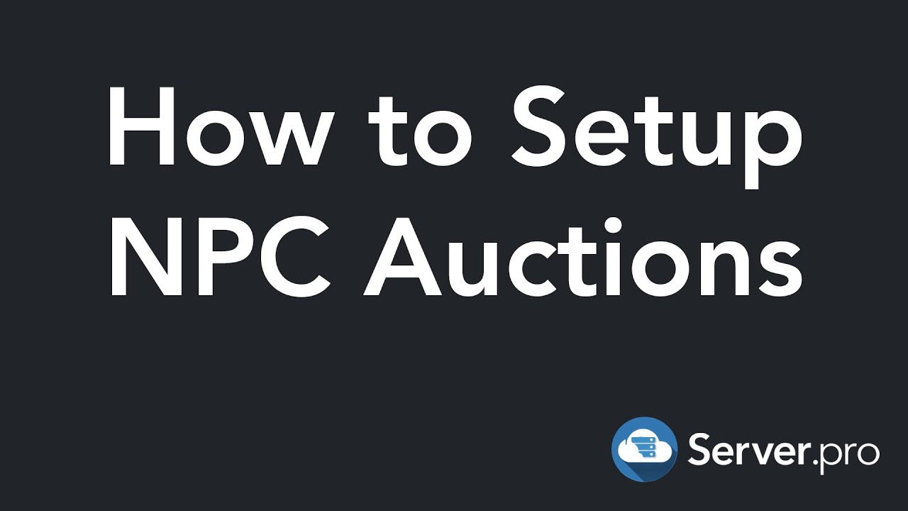 How to Setup NPC Auctions - Minecraft Java - YouTube