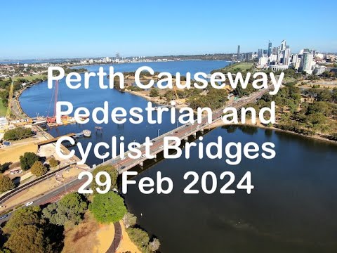 Perth Causeway Pedestrian and Cyclist Bridges Progress video 29th Feb ...
