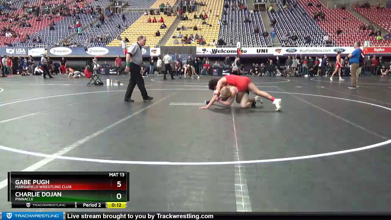 16U 132 Charlie Dojan Pinnacle Vs Gabe Pugh Marshfield Wrestling Club ...