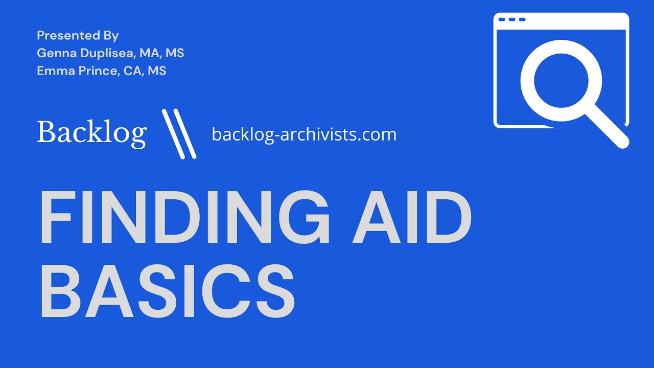 Finding Aid Basics - YouTube