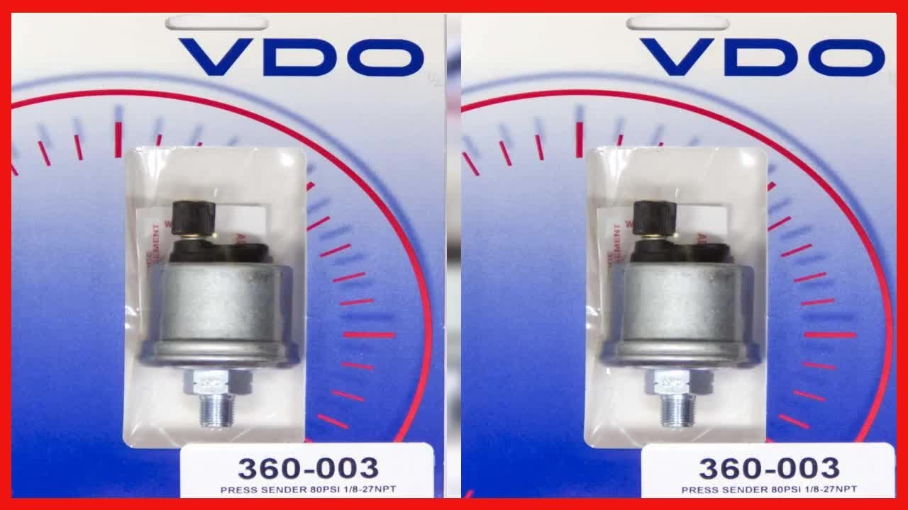 VDO 360003 Pressure Sender - YouTube