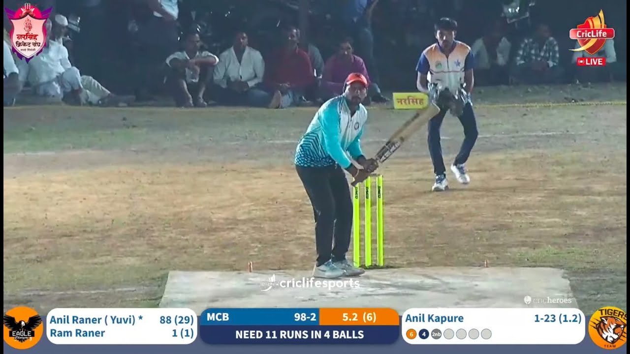 Anil Raner 91 off 31 || Narsinha chashak 2025 || tapse chincholi - YouTube