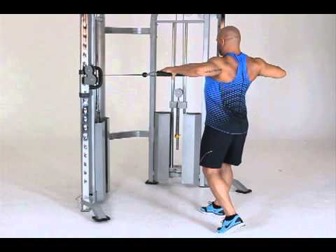 Standing Cable Row with Dual Attachment Bar Wide Overhand Grip - YouTube