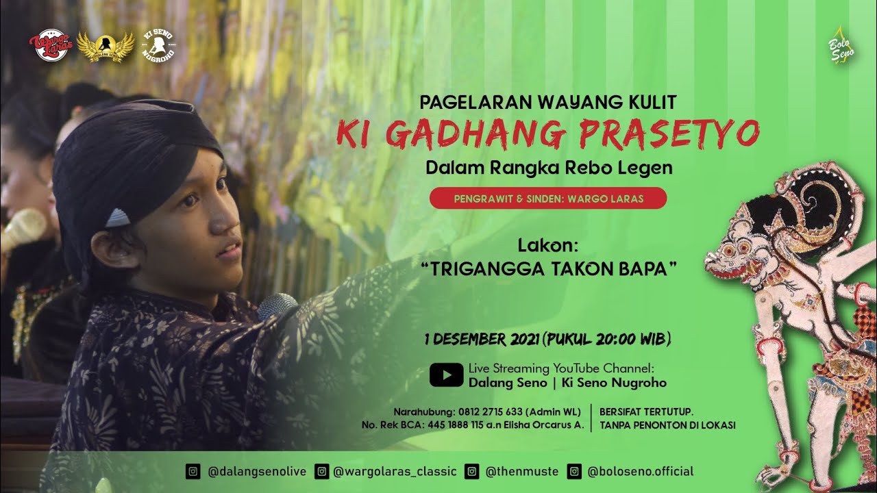 #LiveStreaming Wayang Climen #WargoLaras Ki Gadhang Prasetyo ...