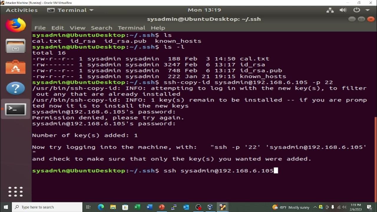 Password less SSH Authentication setup step by step. - YouTube
