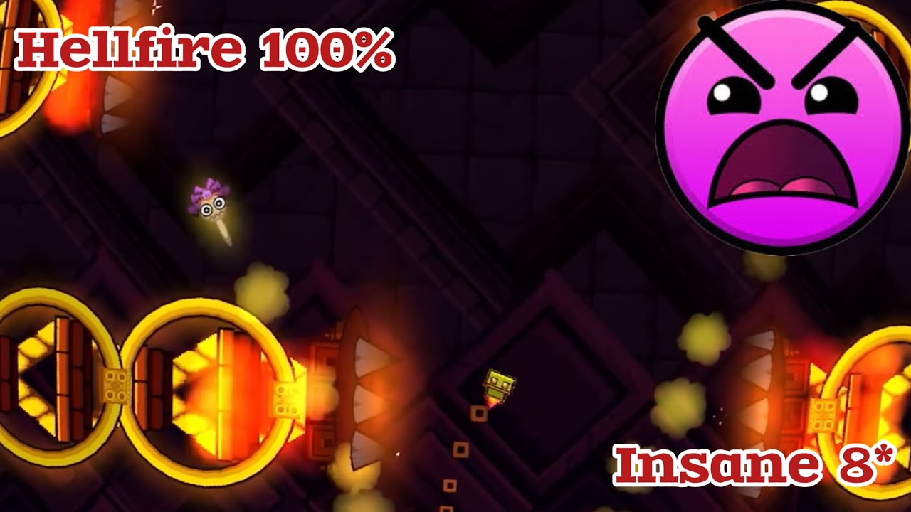 Hellfire 100% By SwitchStepGDYT (Insane 8*) Geometry Dash - YouTube