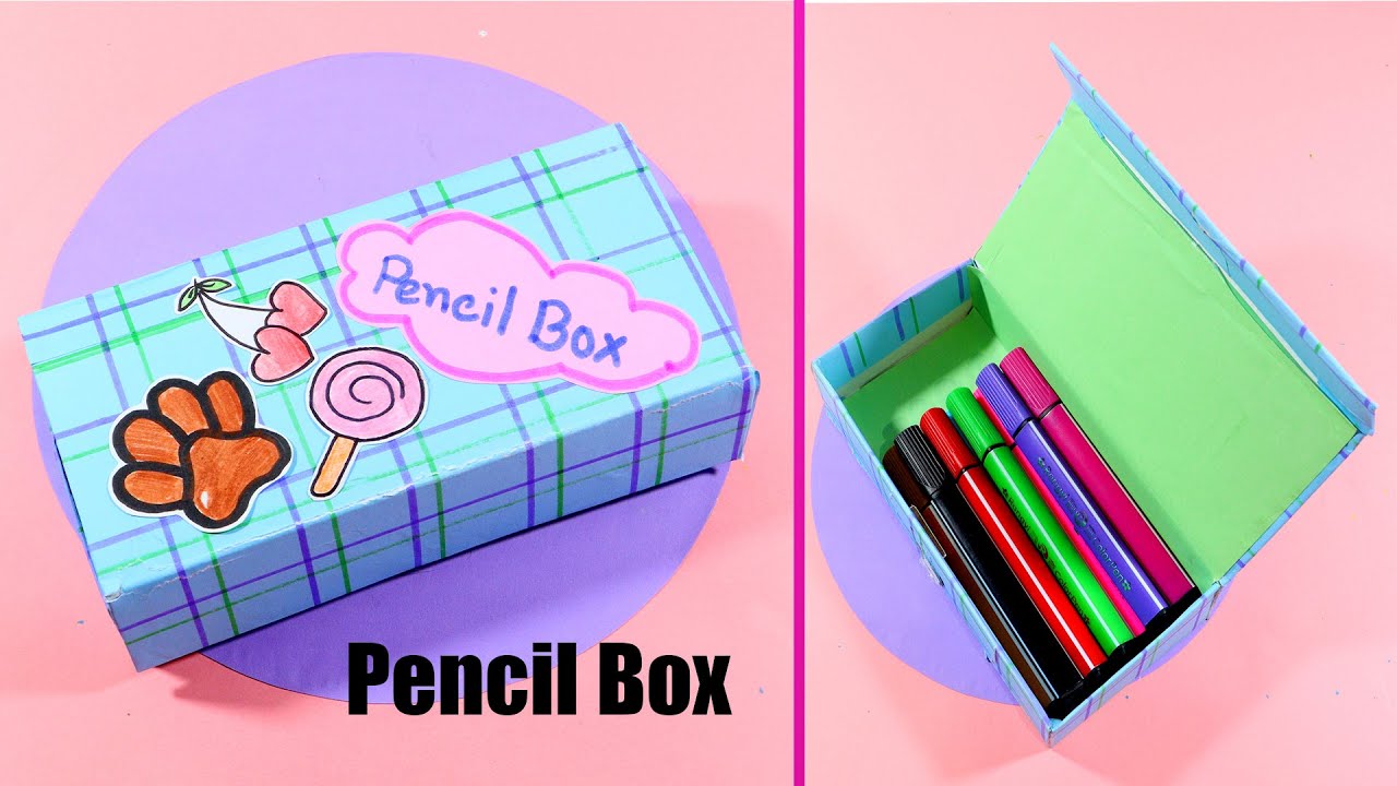 DIY Cute Pencil Box at Home | Handmade Pencil Box | Very Easy - YouTube