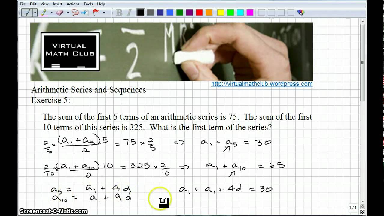 Arithmetic Series Exercise 5 - YouTube
