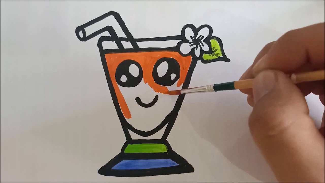 HOW TO DRAW A CUTE SUMMER DRINK /DEAWING SUMMER DRINK / PAINTING SUMMER ...