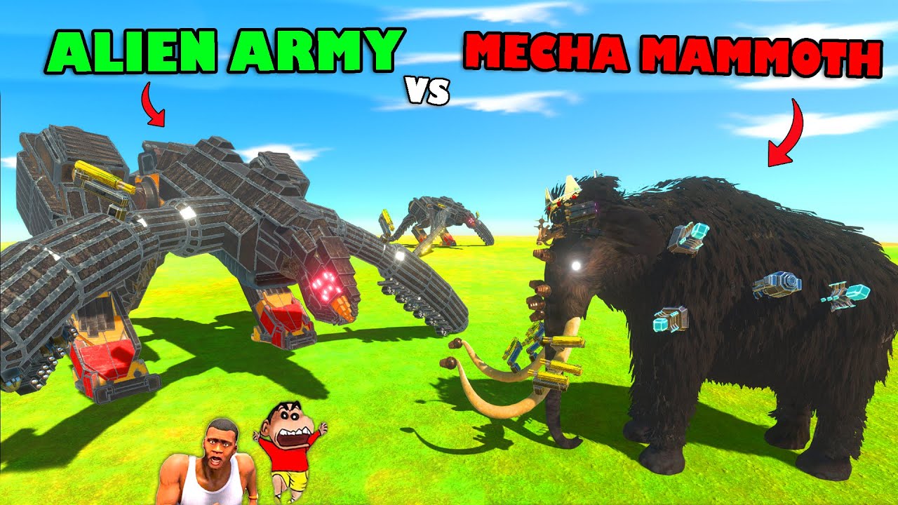 ALIENS and SECRET GALAXY came to DESTROY MECHA MAMMOTH in Animal Revolt ...