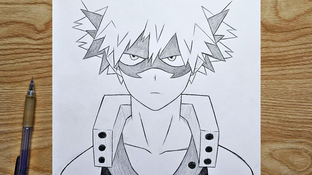 How to draw Bakugo | Katsuki Bakugo step by step | easy tutorial - YouTube