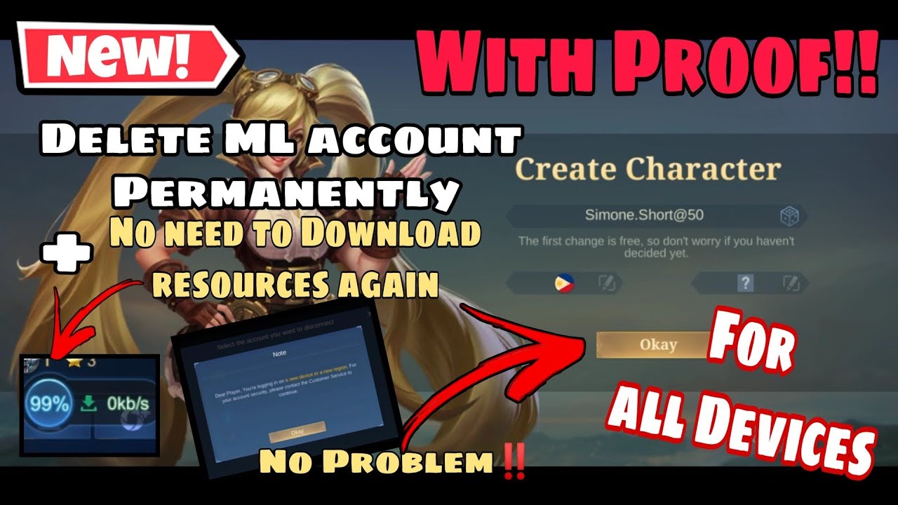 *NEW*How To Delete You ML Account Permanently In Your Device 2021 ...