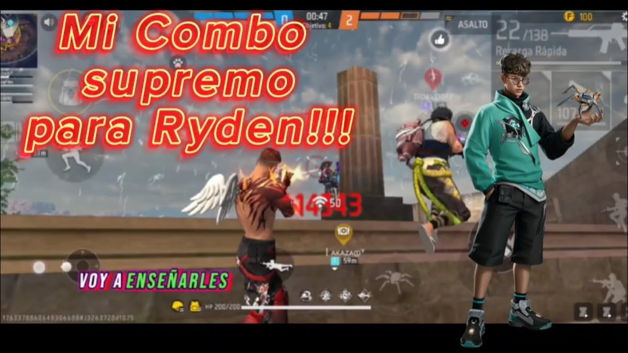 FF mi mejor combo con Ryden!!! #garenafreefire #freefire #free - YouTube