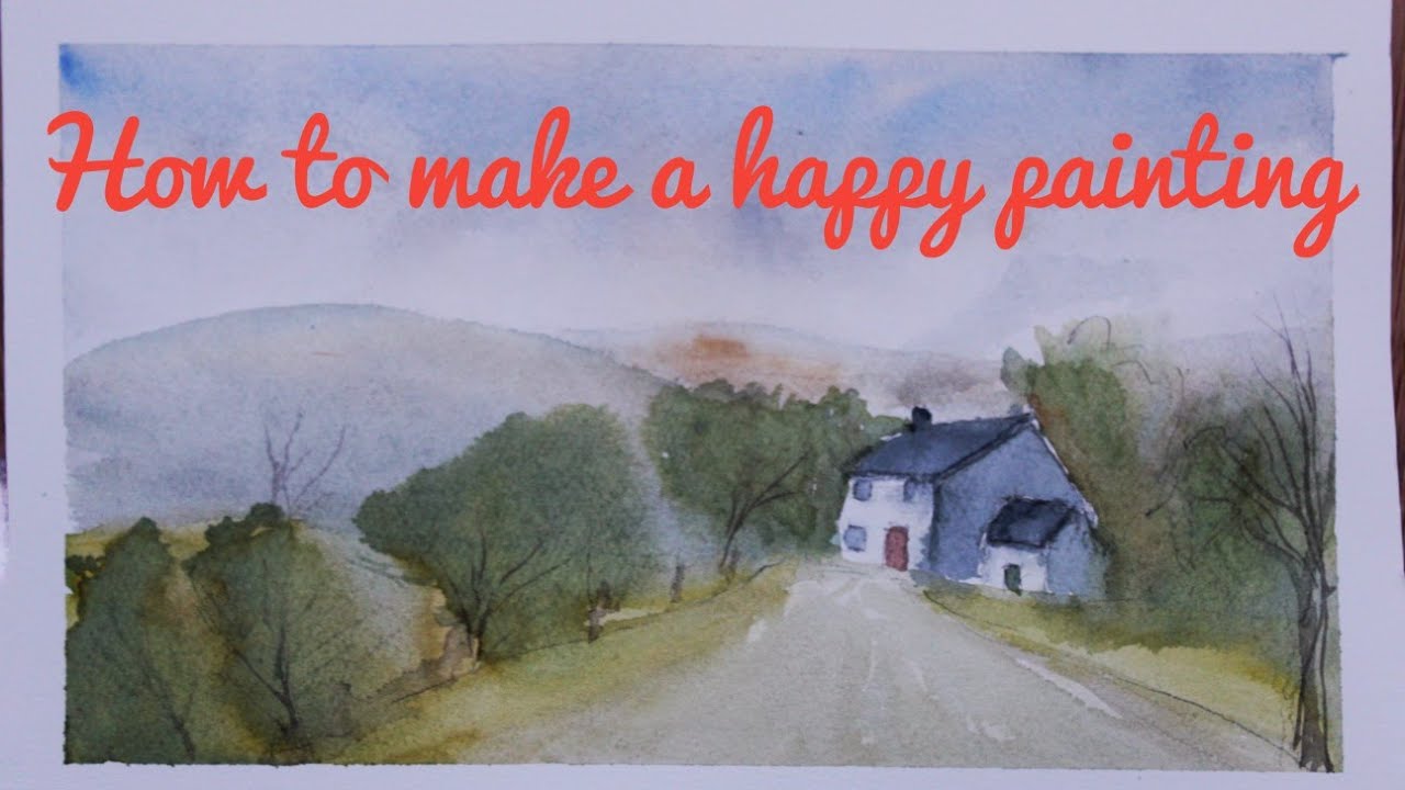 How to make a happy painting with watercolours! - YouTube