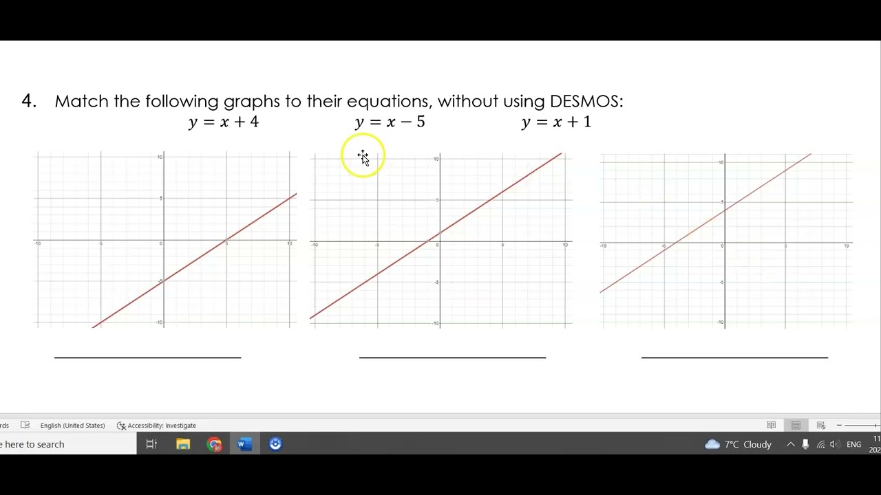 5.10 - Investigating Transformations of y=mx+b (DESMOS) - YouTube