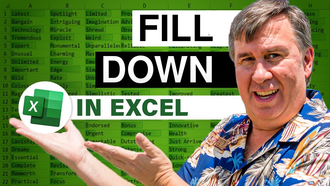 Excel Fill Down In 11 Keystrokes 2367 YouTube excel-fill-down-in-11-keystrokes-2367-youtube
