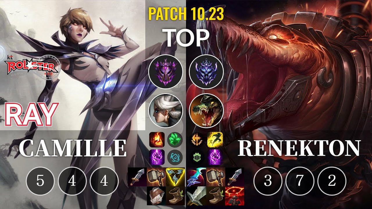 KT Ray Camille vs Renekton Top - KR Patch 10.23 - YouTube