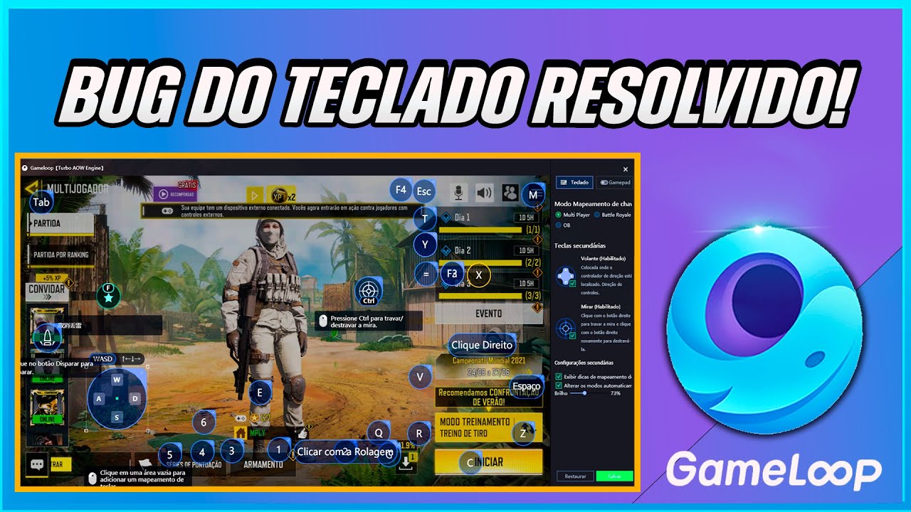 Como Corrigir o Bug Do Tecladoe mouse No Emulador GameLoop - YouTube