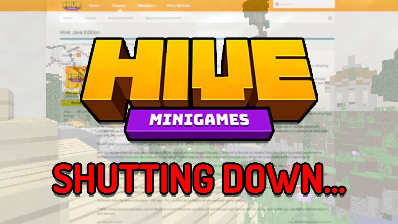 the hivemc is shutting down... (rip) - YouTube