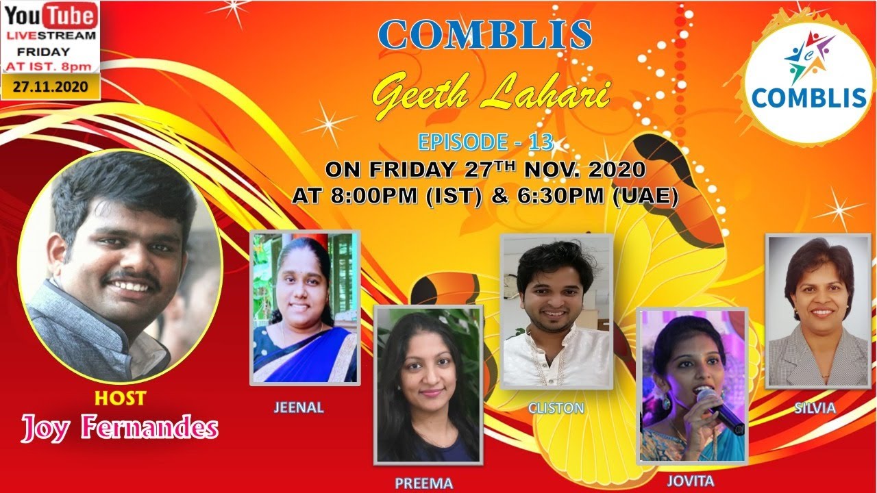 Tune in this Friday, 27th November with host Joy Fernandes at 8pm (IST ...